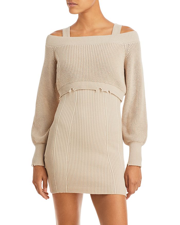 SER.O.YA Janelle Cropped Sweater & Knit Tank Dress, 2-Piece Set ...