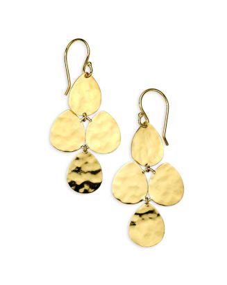 IPPOLITA 18K Yellow Gold Classico Crinkle Dangle Drop Earrings ...