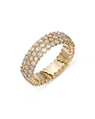 Bloomingdale's Diamond Triple Row Expandable Ring in 14K Yellow Gold, 2 ...