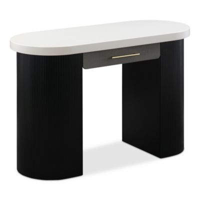 TOV Furniture Makai Cream and Charcoal Desk/Console | Bloomingdale's
