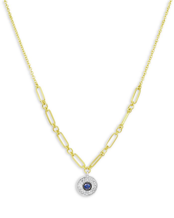 Meira T 14K Yellow Gold Diamond Evil Eye Paperclip Necklace, 18 ...
