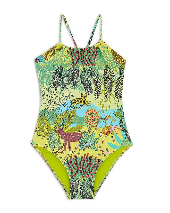 Vilebrequin Girls' Jungle Print One Piece Swimsuit | Bloomingdale's