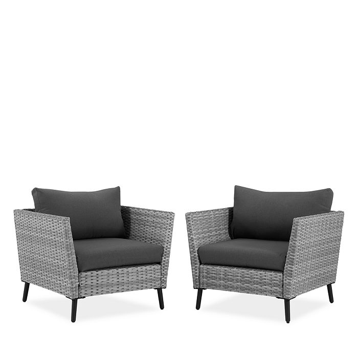Crosley Sparrow & Wren Richland 2 Piece Outdoor Wicker Armchair Set ...