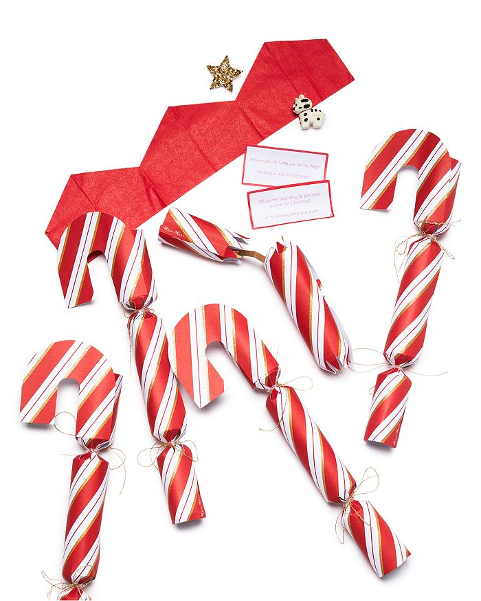 Meri Meri 6 Pc. Candy Cane Shape Crackers | Bloomingdale's
