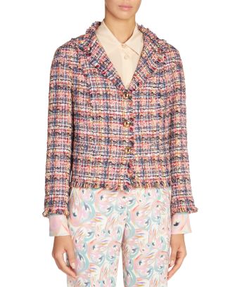 Etro Tweed Button Front Jacket | Bloomingdale's