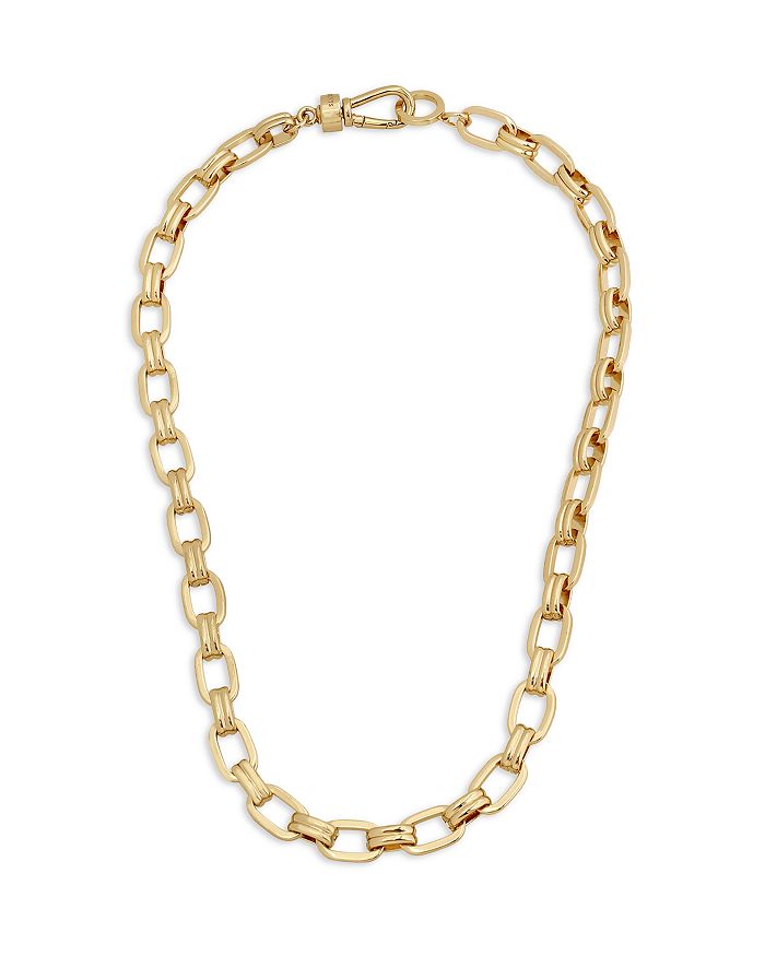ALLSAINTS Double Chain Link Collar Necklace in Gold Tone, 18 ...