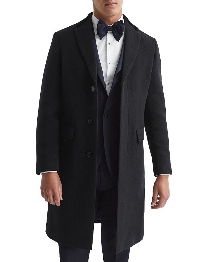 REISS Lock Slim Fit Overcoat | Bloomingdale's