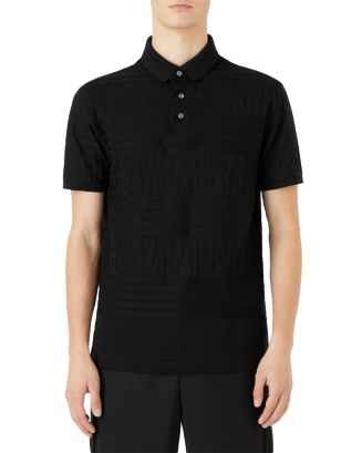Emporio Armani Armani Striped Logo Pattern Polo Shirt | Bloomingdale's