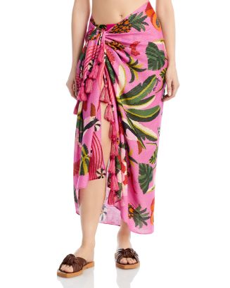 FARM Rio Leopard Forest Print Sarong Swim Cover-Up | Bloomingdale's