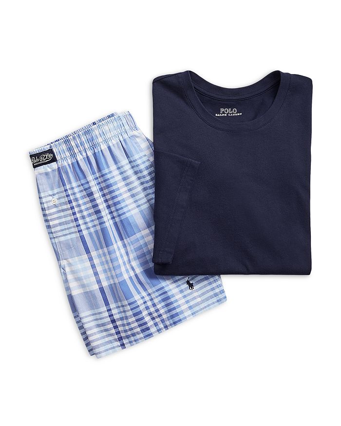 Polo Ralph Lauren Cotton Solid Tee & Plaid Boxers Gift Set | Bloomingdale's