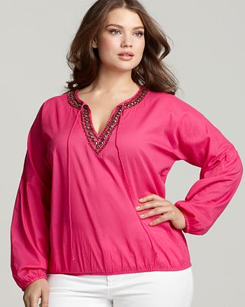 MICHAEL Michael Kors Plus Size Embellished Tunic | Bloomingdale's