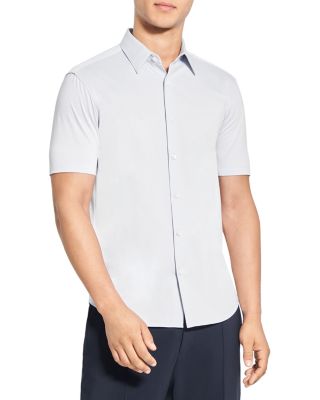 Click here for Theory Irving Short-Sleeve Shirt in Structure Knit prices