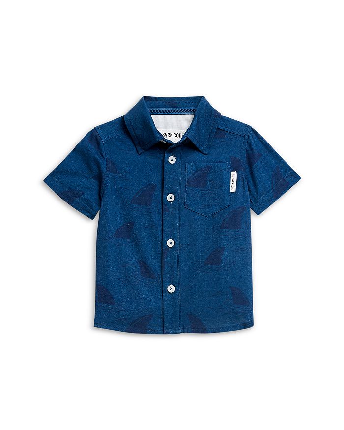 Sovereign Code Boys' Crest Shark Fin Print Shirt - Baby | Bloomingdale's
