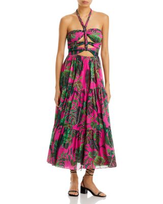 FARM Rio Leaves Pink Maxi Dress | Bloomingdale's