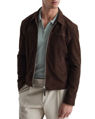 REISS Riley Slim Fit Leather Jacket | Bloomingdale's