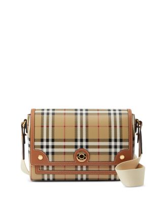 Burberry Check & Leather Note Crossbody | Bloomingdale's
