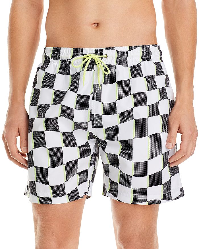 Trunks Surf & Swim Co. Sano 6" Checkered Swim Shorts | Bloomingdale's