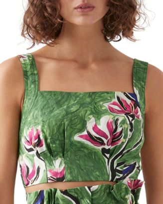 Aje Tie Back Floral Crop Top | Bloomingdale's