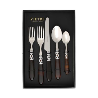 VIETRI Aladdin Brilliant Tortoiseshell 20 Piece Flatware Set ...