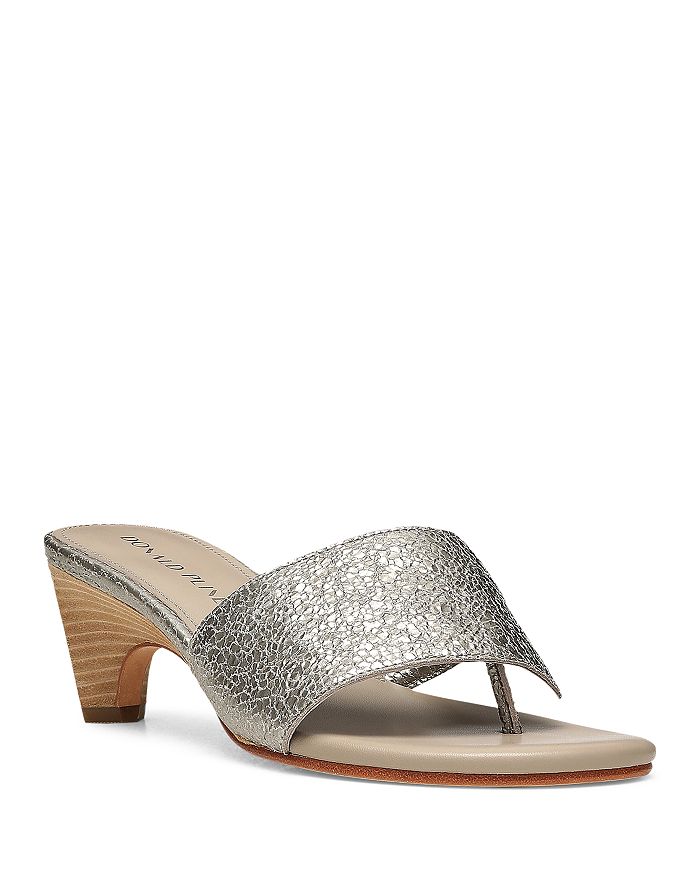 Donald Pliner Women's Slip On Mid Heel Thong Sandals | Bloomingdale's