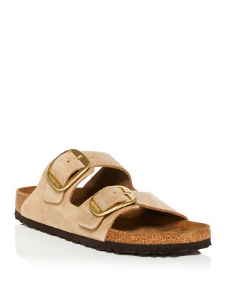 Birkenstock Womens Arizona Big Buckle Oiled Leather Sandals from Finish Line - Beige