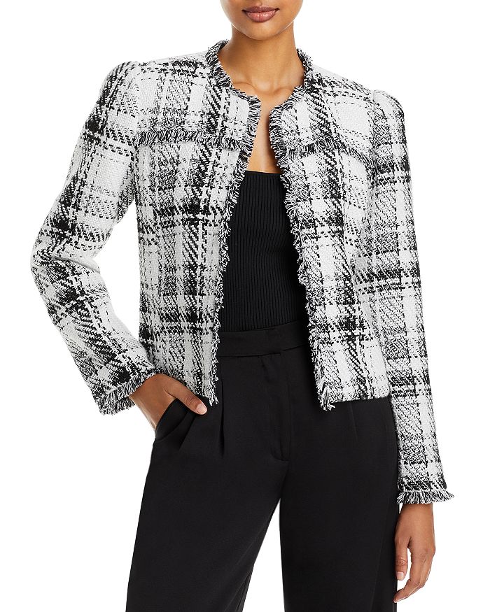 T Tahari Open Front Cropped Jacket | Bloomingdale's