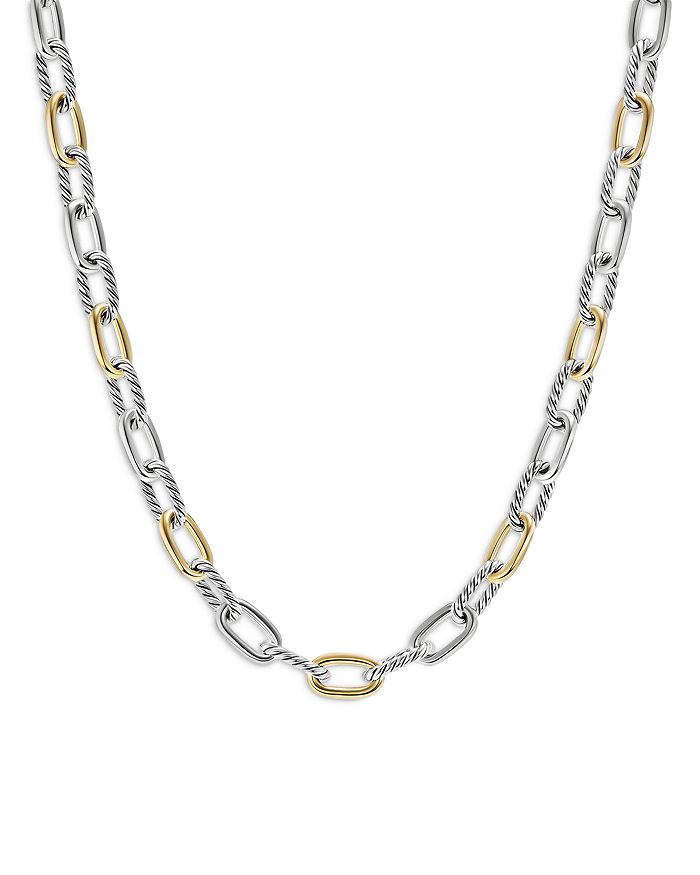David Yurman DY Madison® Chain Necklace in Sterling Silver with 18K ...