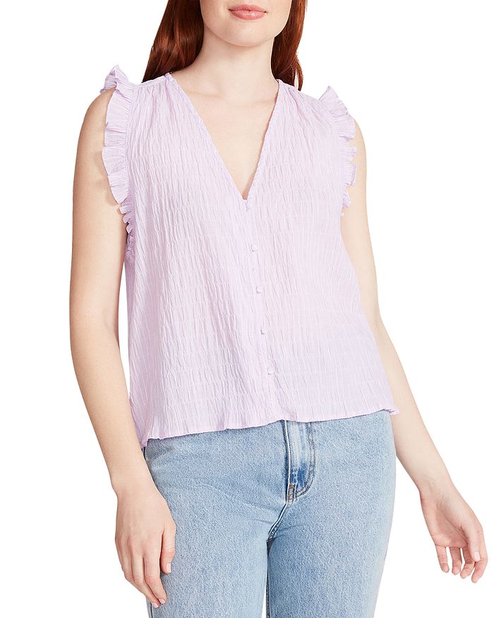 STEVE MADDEN Loretta Sleeveless Smocked Top | Bloomingdale's
