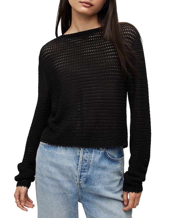 ALLSAINTS Knit Mesh Reversible Cardigan | Bloomingdale's