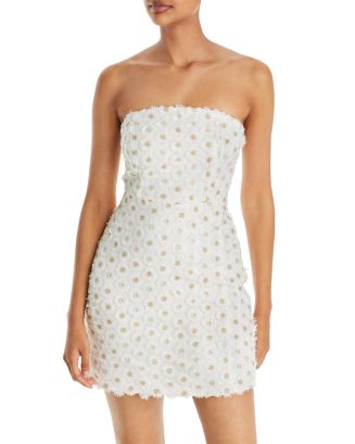 AQUA Daisy Strapless Mini Dress - 100% Exclusive | Bloomingdale's