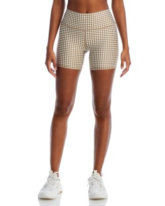 Alo Yoga Airlift Gingham Shorts | Bloomingdale's