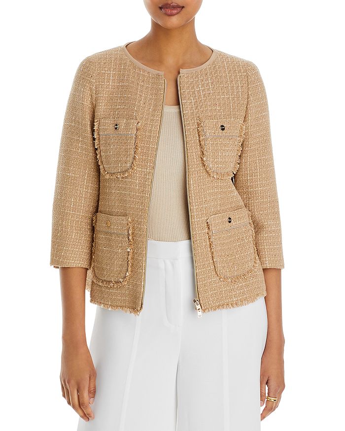 Herno Woven Frayed Trim Jacket | Bloomingdale's