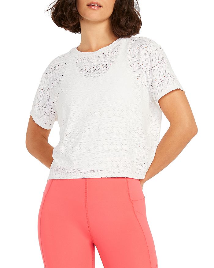 NIC+ZOE NIC+ZOE Active Lace Tee | Bloomingdale's