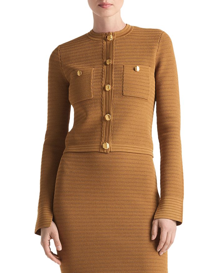 St. John Textured Slit Cuff Jacket | Bloomingdale's