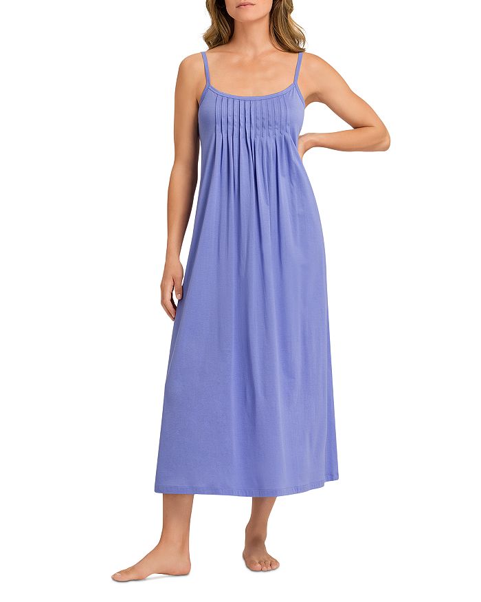 Hanro Juliet Pleated Long Spaghetti Gown | Bloomingdale's