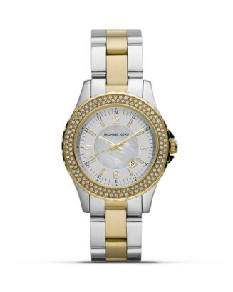 Michael Kors Ladies Two Tone Sport Watch, 33mm | Bloomingdale's