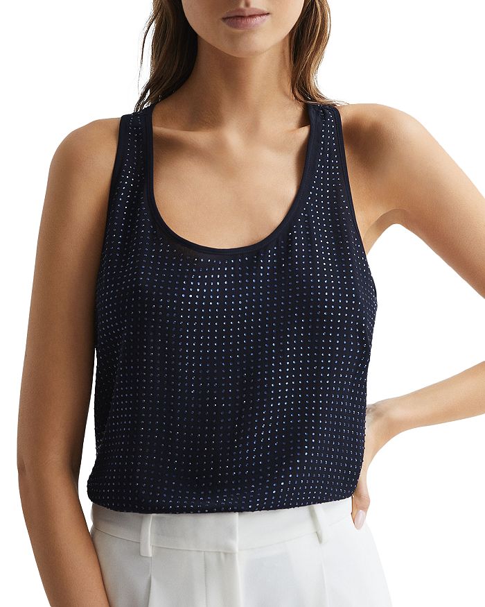 REISS Brooklyn Embellished Tank Top | Bloomingdale's