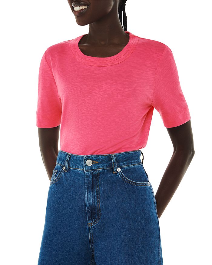 Whistles Rosa Cotton Double Trim Tee | Bloomingdale's