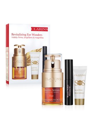 Clarins Double Serum Eye Firming & Hydrating Anti-Aging Skincare Set ...