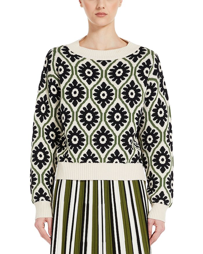 Weekend Max Mara Tavola Floral Knit Sweater | Bloomingdale's