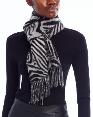 C by Bloomingdale's Cashmere Woven Abstract Zebra Scarf - Exclusive ...