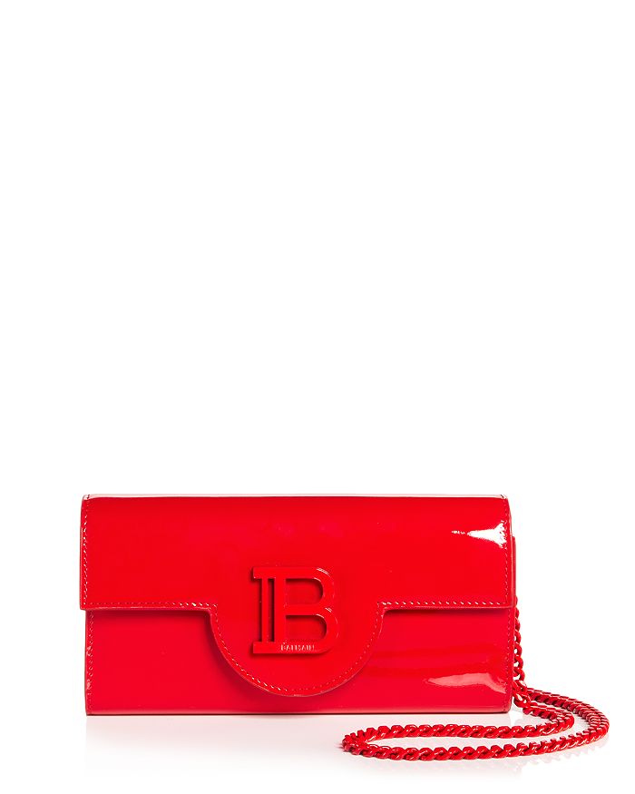 Balmain BBuzz Wallet On A Chain Patent Leather | Bloomingdale's