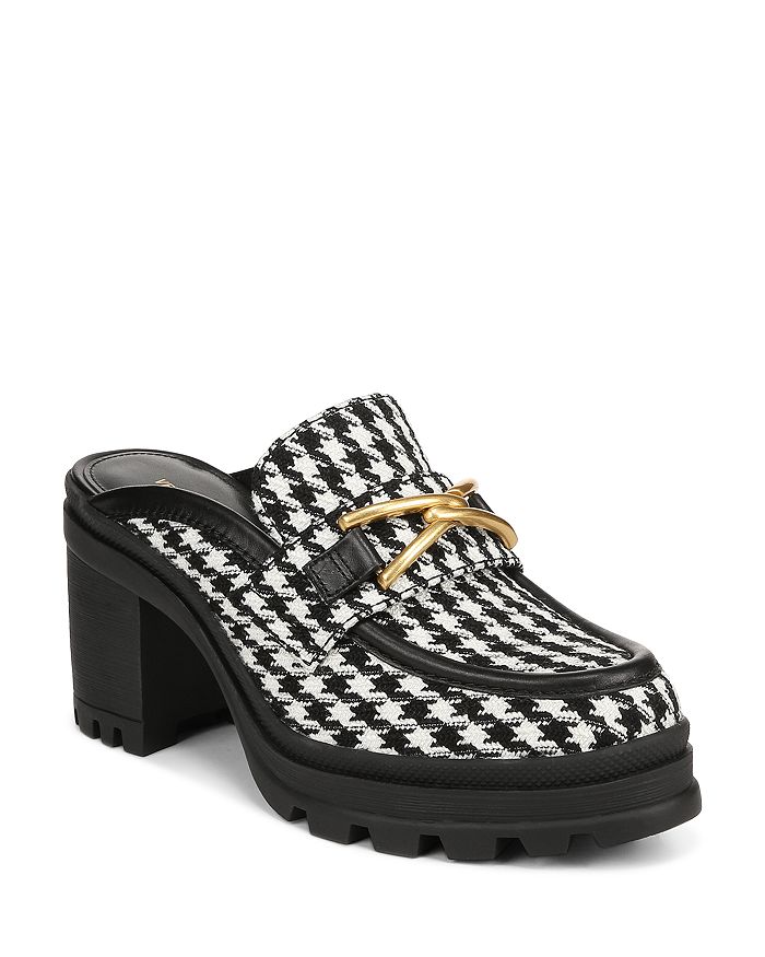 Veronica Beard Women's Wynter Houndstooth Platform Loafer Mules ...