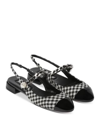 Miu Miu Women's Slingback Cap Toe Flats | Bloomingdale's Shoes