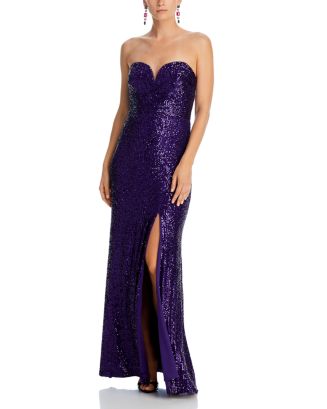 AQUA Sweetheart Neck Strapless Sequin Dress - 100% Exclusive ...