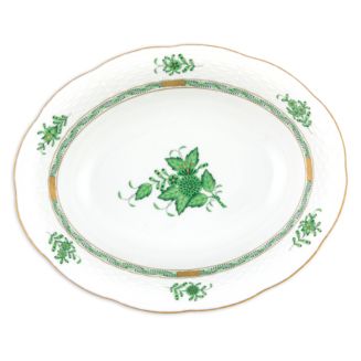 Herend Chinese Bouquet Green Oval Vegetable Dish | Bloomingdale's Home