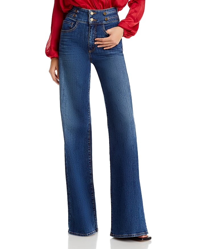 Ramy Brook Liv High Rise Wide Leg Jeans in Medium Wash | Bloomingdale's