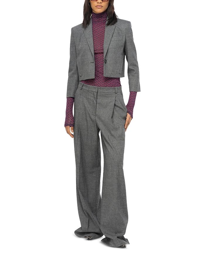PINKO Cropped Blazer and Prospero Wide Leg Palazzo Pants | Bloomingdale's