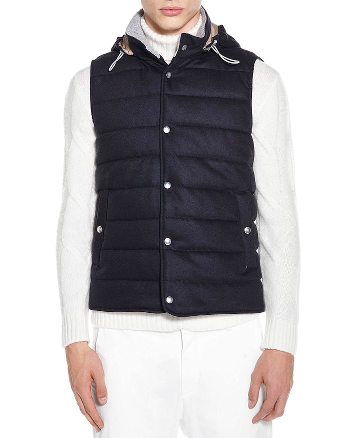 Eleventy Wool & Cashmere Removable Hood Vest | Bloomingdale's