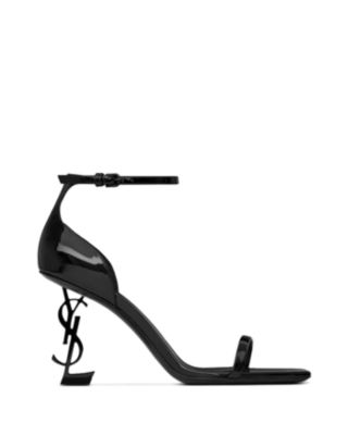 Saint Laurent Womens Opyum Sandals in Patent Leather